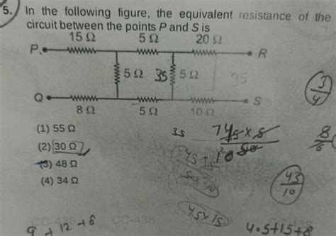 In The Given Circuit Diagram Calculate The Equivalent Resistance Between