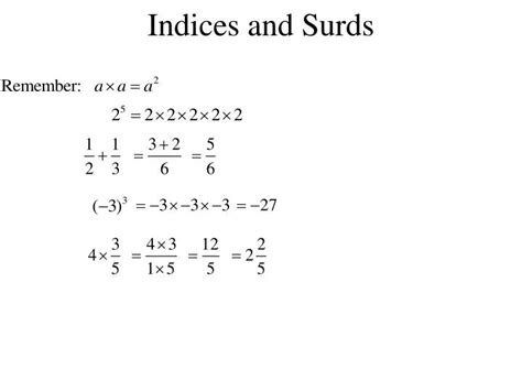 Ppt Indices And Surds Powerpoint Presentation Free Download Id 527262