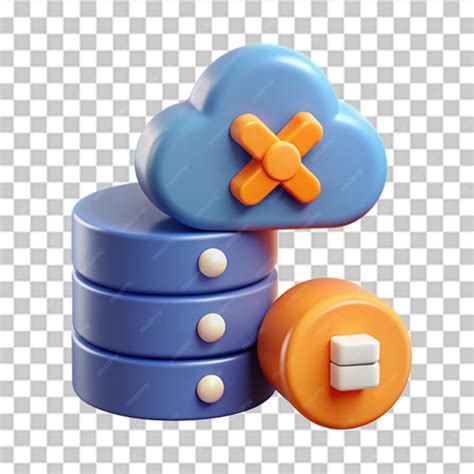 3d Cloud Computing Error Icon Concept Of Broken Communication With