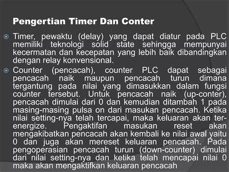 Instruksi Timer Dan Counter Plc Omron Pptx