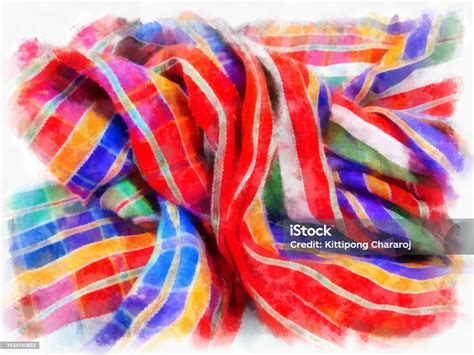 허리 옷감 또는 스코틀랜드 티슈 스타일 수채화 스타일 일러스트 인상파 그림 0명에 대한 스톡 벡터 아트 및 기타 이미지 0명 디자인 모던 양식 Istock