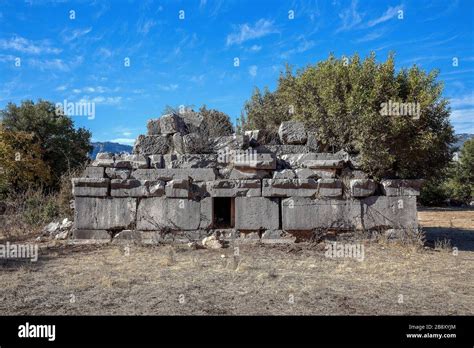 The Ancient City Of Sidyma From The Village Of Dodurga Fethiye Mugla In Turkey Stock Photo