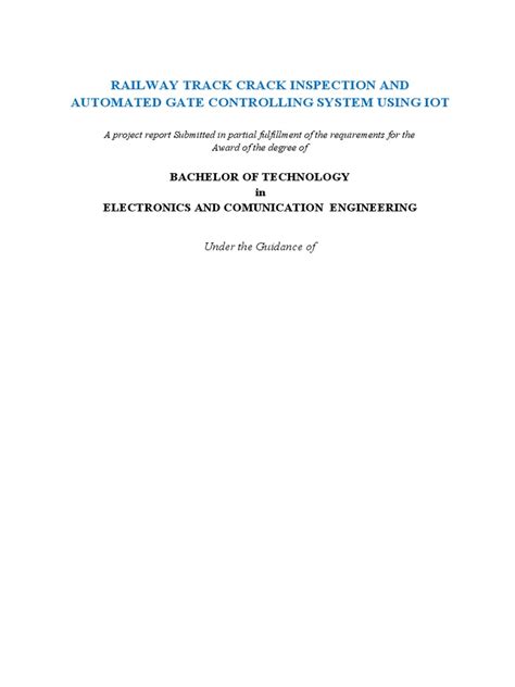 railway track crack detection pdf rectifier embedded system