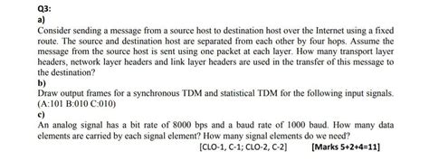 Solved Q3 A Consider Sending A Message From A Source Host