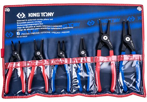 6pc Circlip Pliers Set King Tony 42156gp