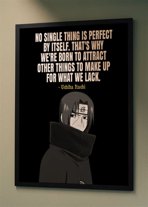 Itachi Zitate Poster Von Herry Gunawan Printler