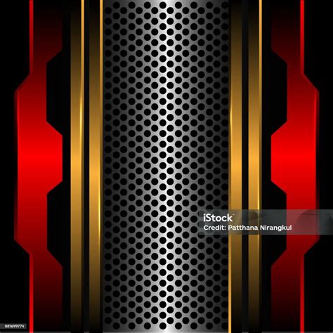 추상은 원형 메쉬 블랙 디자인 현대 미래 배경 텍스처 벡터 일러스트 레이 션에 레드 골드 라인 금속 0명에 대한 스톡 벡터 아트 및 기타 이미지 Istock