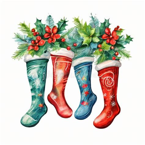 The Ai Image Generator Christmas Sock With Ts Editorial Image