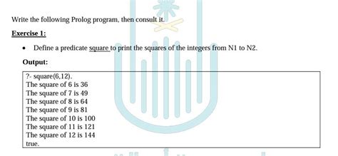 Solved Write The Following Prolog Program Then Consult It