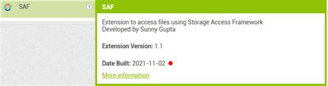 Saf App Inventor Implementation Of Storage Access Framework 193 By Patel Extensions Mit