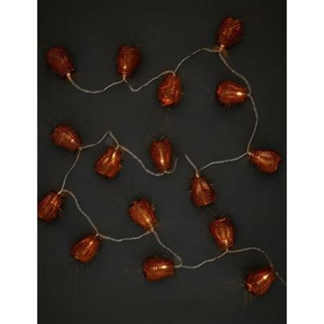 Mands 16 Wicker Outdoor Battery String Lights Brown Mix Brown Mix By