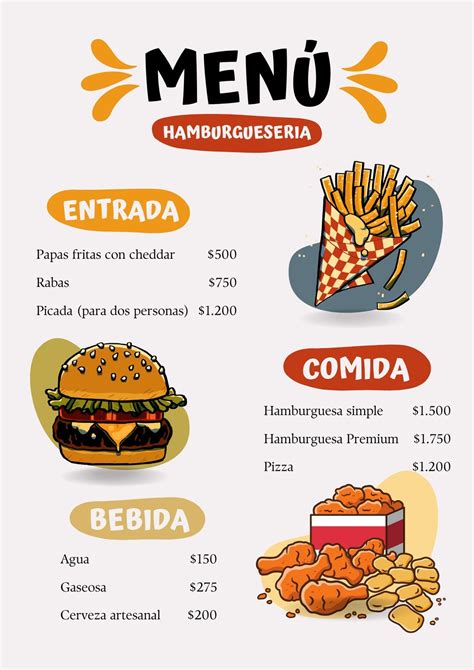 Plantilla De Pase De Almuerzo Plantillas Para Menús De Almuerzo