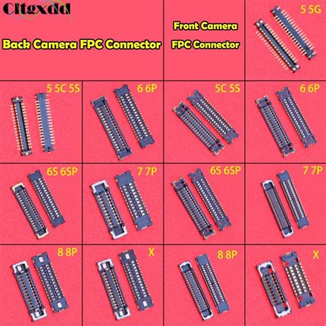 1pcs Front Back Rear Camera Flex Cable Fpc Connector On Motherboard Mainboard For Iphone 5 5s