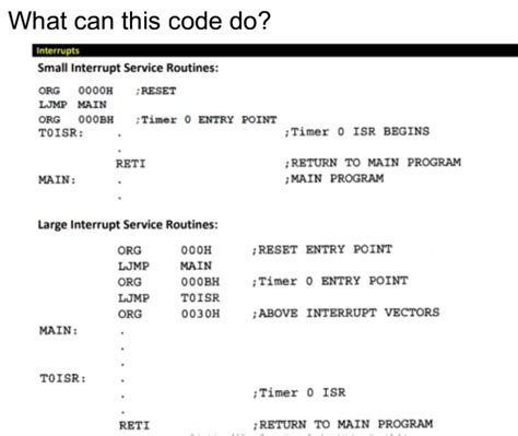 Solved What Can This Code Do Interrupts Small Interrupt