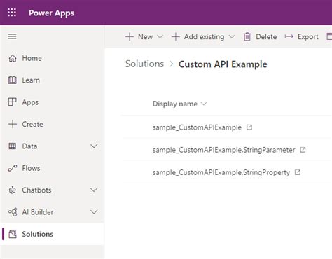 Create A Custom Api With Solution Files Power Apps Microsoft Learn