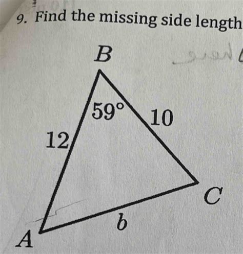 Solved Find The Missing Side Length Math