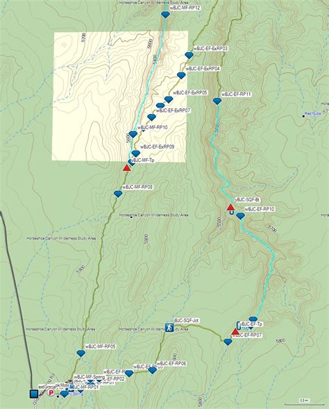 Blue John Canyon Map