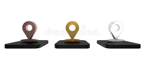 Colorful Map Pin Icon Isolated On White Background Navigation Pointer Location Map Gps