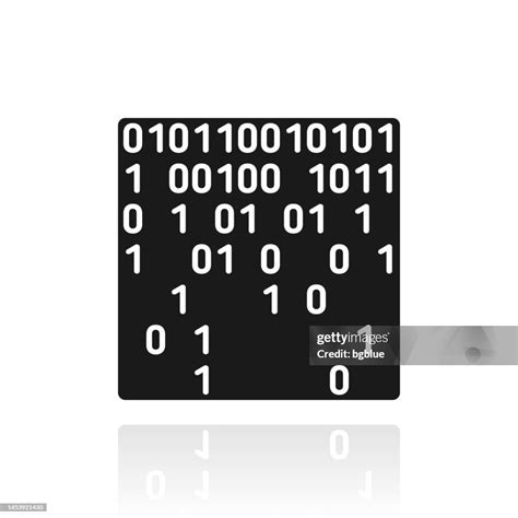 Falling Binary Code Icon With Reflection On White Background High Res Vector Graphic Getty Images