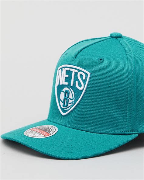 Shop Mitchell And Ness Brooklyn Nets Verdigris Snapback Cap In Aqua