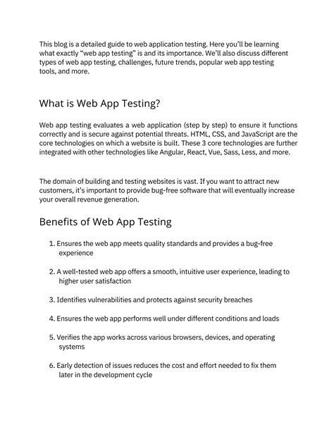 Understanding Web App Testing A Detailed Guide For Developers And Qa