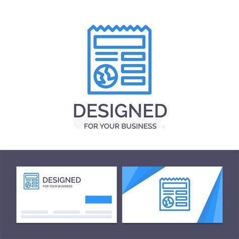 Basic Document Globe Ui Blue Business Logo And Business Card Template Front And Back Design