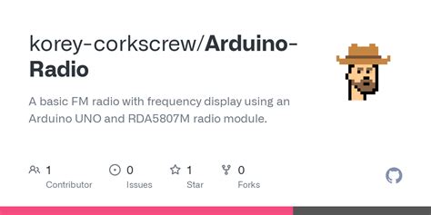 Github Korey Corkscrew Arduino Radio A Basic Fm Radio With Frequency Display Using An Arduino