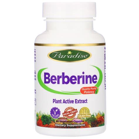Paradise Herbs, Berberine, 60 Vegetarian Capsules - iHerb