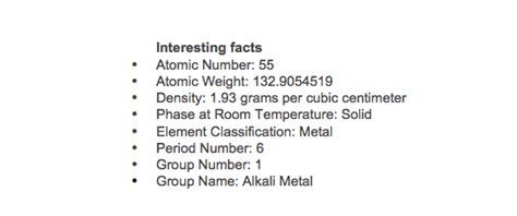Cesium Exploring The Elements
