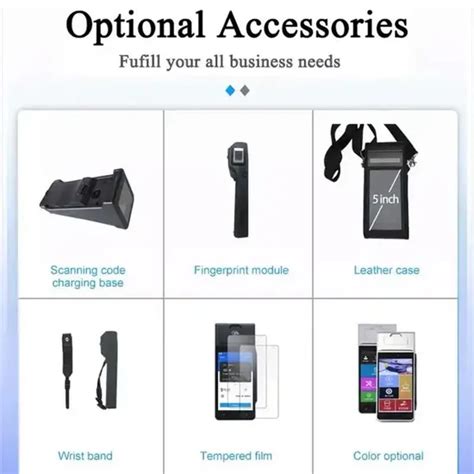 Portable NFC Magnetic Chip Card Reader Smart Android POS Terminal With Printer And Scanning