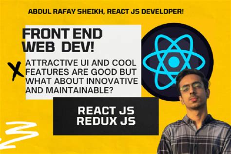 Develop Attractive React Js Front End Web App Using React And Redux By