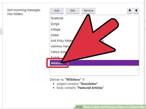 How To Edit And Remove Filters On Yahoo Mail Steps