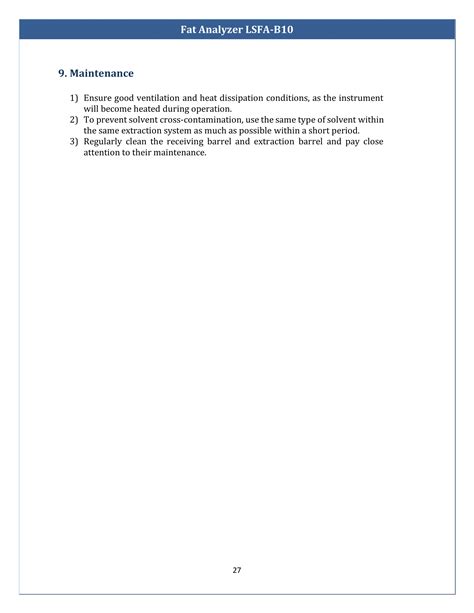 Fat Analyzer Lsfa B10 Operating Manual Labtron