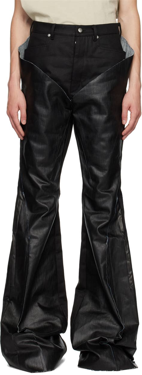 Black Slivered Jeans By Rick Owens On Sale