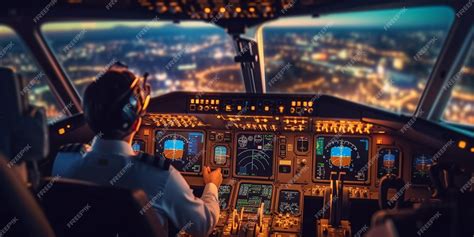 Premium Ai Image Pilots And Flight Attendants Prepare An Airplane On The Runway For Takeoff Ai