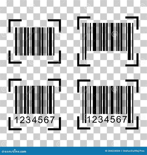 Set Of Barcode Vector Icon Bar Code For Web Flat Design Stock Vector Illustration Of Scanner