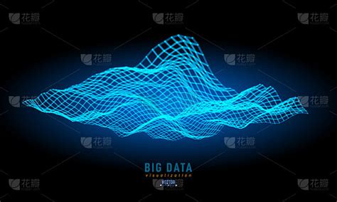 摘要三维大数据可视化。混乱的图形数据流。图表数据的线程。未来的社交网络。矢量技术背景。商业智能的表示图片 其他图片图片素材 花瓣网