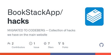 github bookstackapp hacks migrated to codeberg collection of hacks we have on the main website