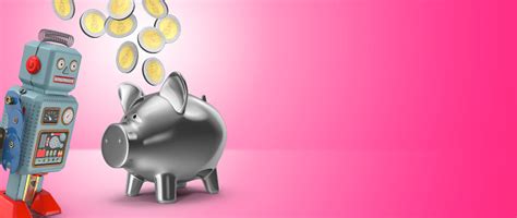 3d 태국 통화 바트 동전 큰 복사 공간을 가진 자홍색 분홍색 배경에 실버 돼지 저금통과 금속 장난감 로봇 개체 0명에 대한 스톡 사진 및 기타 이미지 Istock