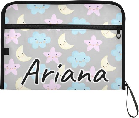 Custom Gray Star Moon Expanding File Folders 13 Pockets Accordion File Folder With Labels