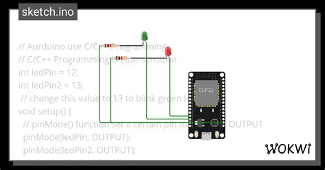 Led Blink Wokwi Esp32 Stm32 Arduino Simulator
