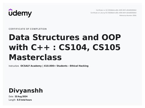 Divyanshh Kalra On Linkedin Completed Data Structures And Oop With