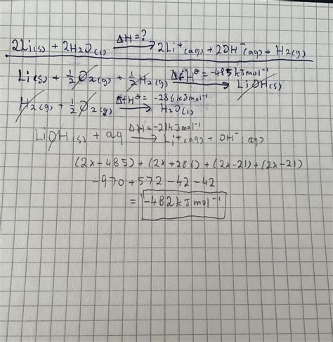 Question On Enthalpy Cycle R Alevel