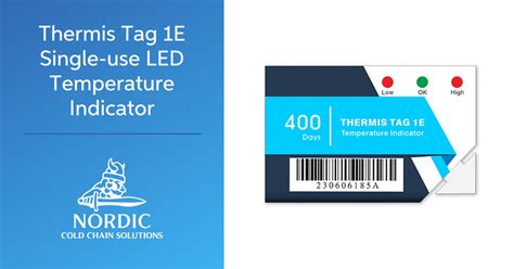 Thermis Tag E Single Use LED Temperature Indicator Nordic Cold Chain Solutions