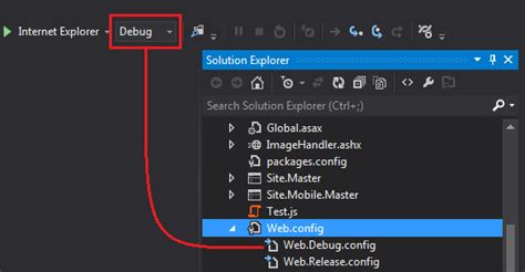 How To Select Webconfig To Use Stack Overflow