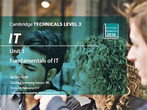 unit 1 fundamentals of it m 507 4999 ocr cambridge technicals level 3 it teaching resources