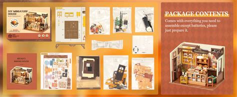 Robotime Miniature House Kit Diy Mini Dollhouse With Accessories Tiny Store Making