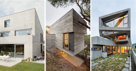 13 Modern House Exteriors Made From Concrete Contemporist