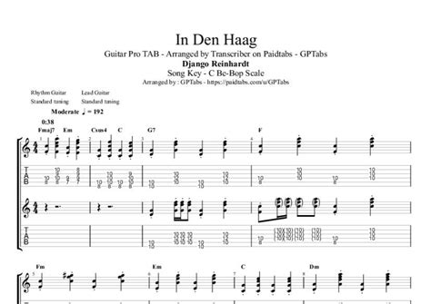 Django Reinhardt Den Haag 1937 Tab And Chords Dead8phish