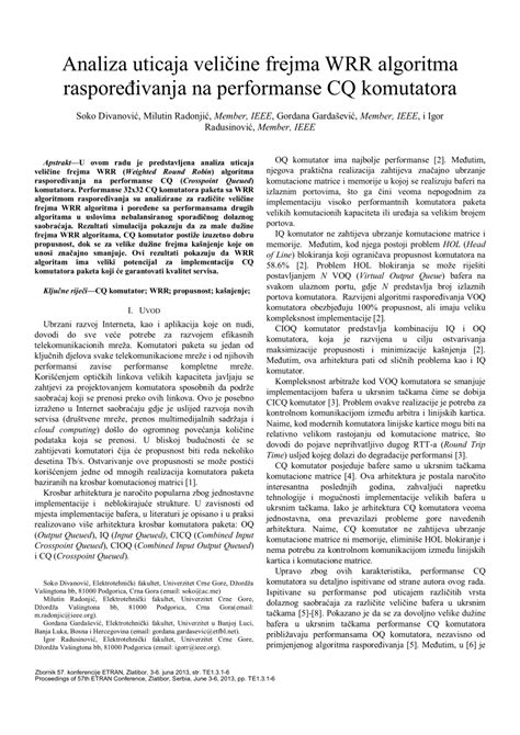 Pdf Performance Analysis Of Cq Switch For Different Frames Of Wrr